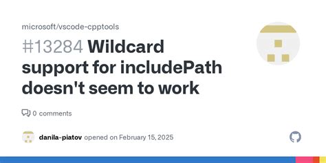 wildcard support for includepath doesn t seem to work · issue 13284