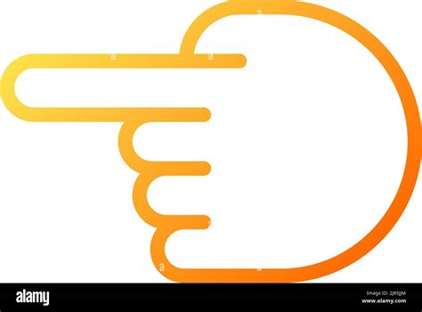Hand Pointing Aside Pixel Perfect Gradient Linear Vector Icon Stock Vector Image And Art Alamy