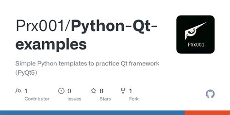 GitHub Prx001 Python Qt Examples Simple Python Templates To Practice Qt Framework PyQt5