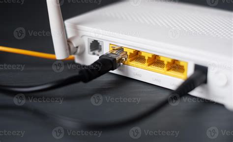 Ethernet Ports In The Modem 17698677 Stock Photo At Vecteezy