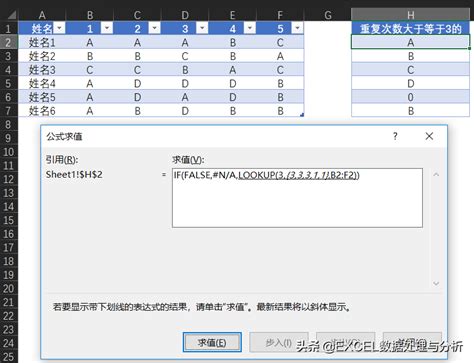 excel查找重复次数最多的项目 正数办公