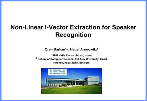 Pdf Non Linear I Vector Extraction For Speaker 1 Non Linear I