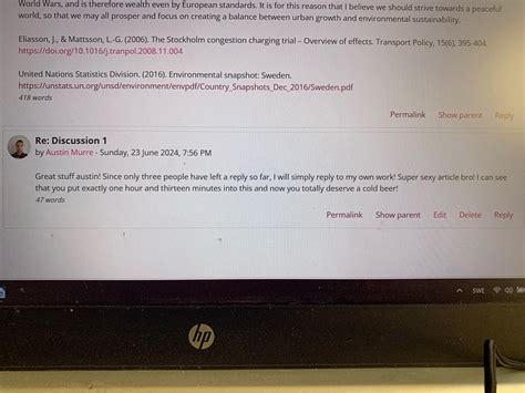 I Was Forced To Reply To 4 Classmates But Only Three Had Posted So I Replied To My Own Post