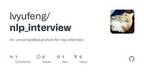 GitHub Lvyufeng Nlp Interview An Uncompleted Archive For Nlp Interview