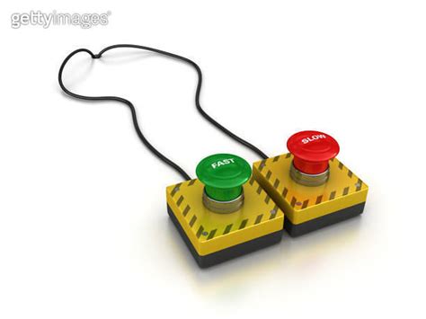 Fast Slow Push Buttons 3d Rendering 이미지 1218095718 게티이미지뱅크