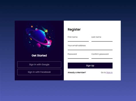 Registration Form Ui In Html Css By Amar Dahake On Dribbble