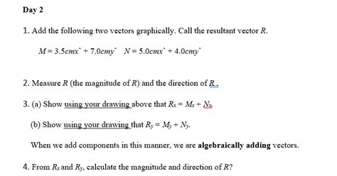 Solved Add The Following Two Vectors Graphically Call The Chegg