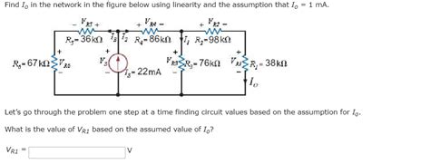 Solved Find Io In The Network In The Figure Below Using