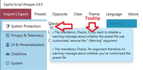 Sophia Script Wrapper 265 Tooltips Are Not Displayed When Hovering