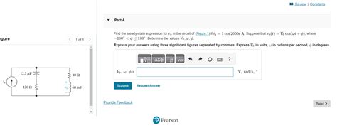 solved find the steady state expression for vo in the