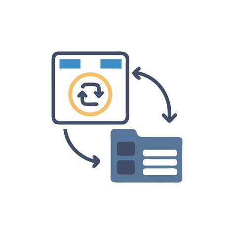 Data Synchronization Between Computer And Folder With Circular Arrows 65410724 Vector Art At