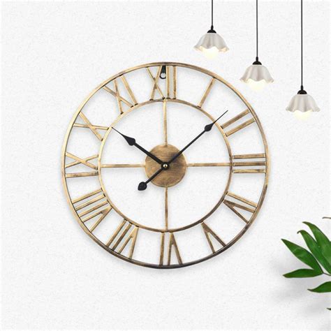 Skeleton Wall Clock Roman Numerals At Caitlyn Lavater Blog