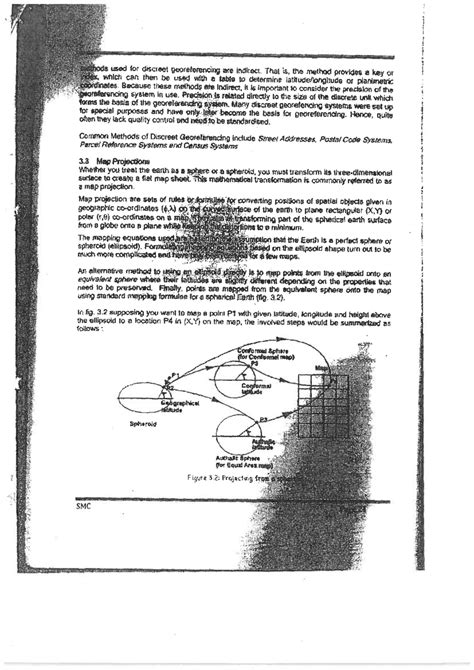 MAP Projection Summary Notes S Used For Discreet Georeferencing Are Indirect That Is The