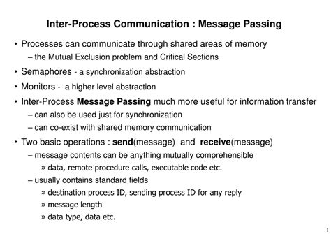 ppt inter process communication and message passing powerpoint