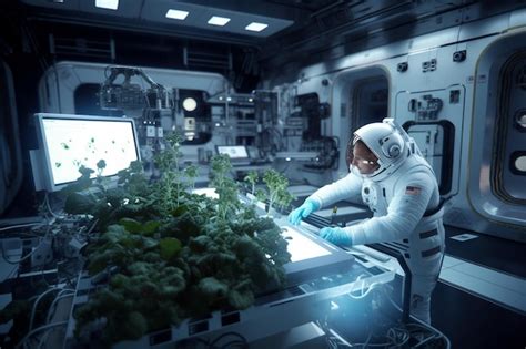 Premium Ai Image Futuristic Bot Exploring Agriculture In Other