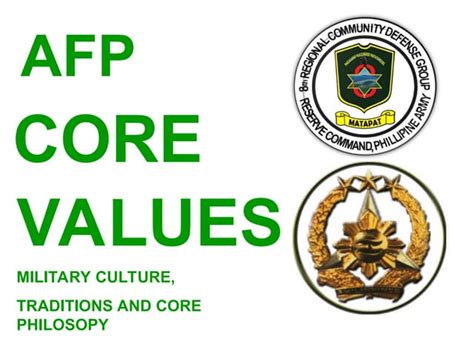 05 Afp Core Values 2 Ppt Military Culture Ppt