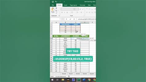automatic marksheet grade in excel excel shorts viral viralshorts