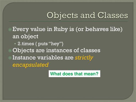 Ppt Ruby Classes Powerpoint Presentation Free Download Id2579673