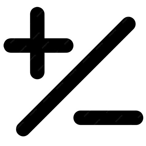 Premium Vector Plus And Minus Symbol Basic Mathematical Symbol Sign Calculator Button Icon