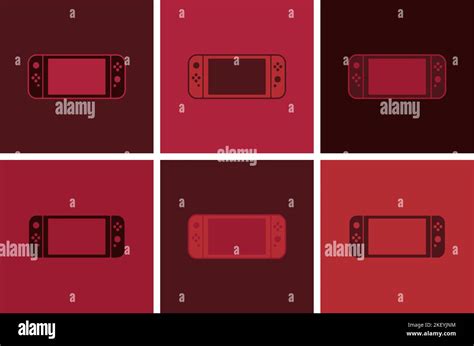 Game Controller Design Template Icon Nintendo Switch Gamepad Stock