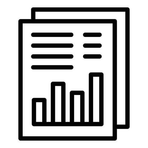 Reporting Document Icon Outline Vector Business Report 15659581 Vector Art At Vecteezy