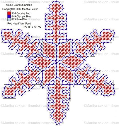 giant snowflake 4 plastic canvas pattern