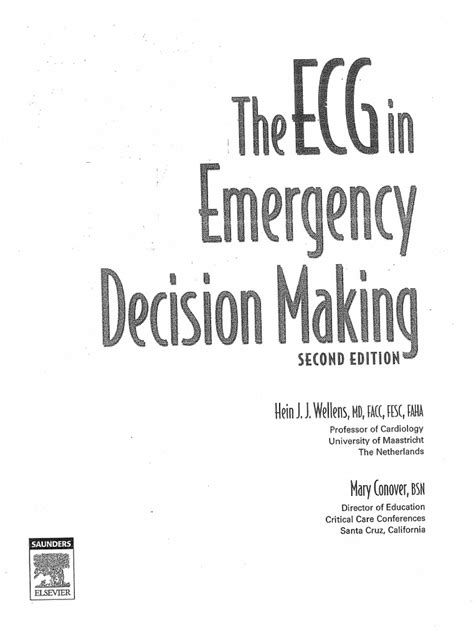 The Ekg Emergency Decision Making 2nd Pdf Pdf