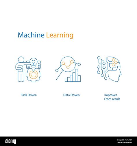 Machine Learning Vector Icons Transforming Data Into Insights Stock