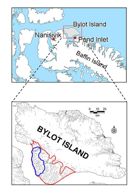 Map Showing The Location Of Bylot Island In The North Baffin Area The