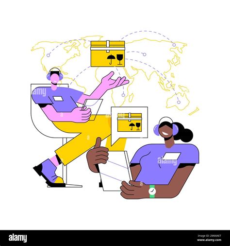 Logistics Hub Abstract Concept Vector Illustration Global Logistics Center Commercial