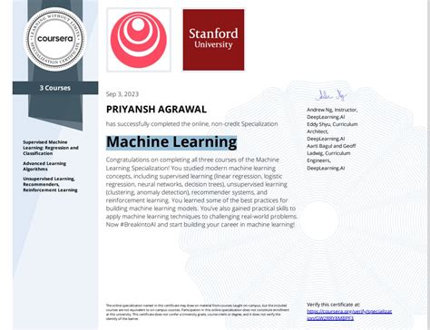 Priyansh Agrawal On Linkedin Coursera Learningjourney Education