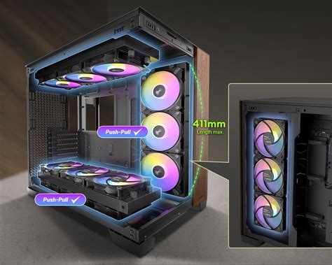 Antec C8 Wood Fans Not Included Wooden Front Panel Dual Chamber