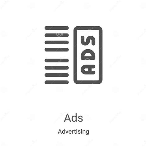 Ads Icon Vector From Advertising Collection Thin Line Ads Outline Icon Vector Illustration