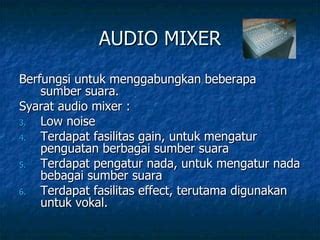 Presentasi Sound System PPT