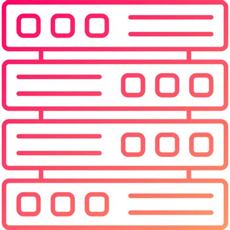 Server Generic Gradient Outline Icon
