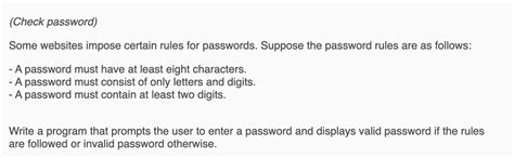 solved check password some websites impose certain rules