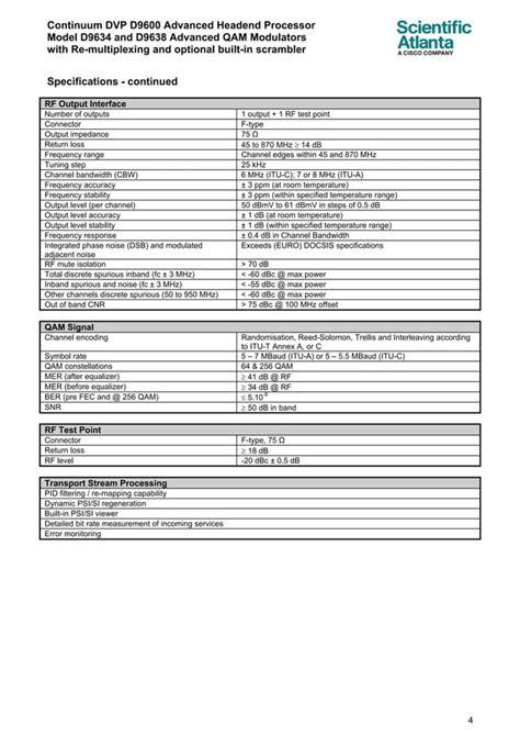 D9600 Advanced Headend Processor Pdf