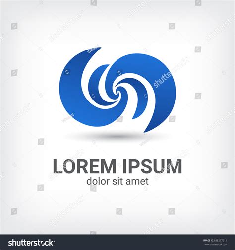 Curve Vector Logo Design Template Wave Stock Vector Royalty Free
