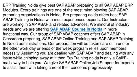 Ppt Sap Abap Training Institutes In Noida Powerpoint Presentation Free Download Id11159421