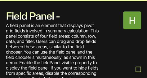 Field Panel Devextreme Pivot Grid Forked Codesandbox