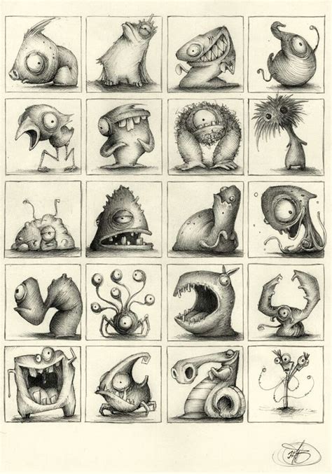 Pin By Doll Face On Tattoo Inspired★ Monster Drawing Sketches