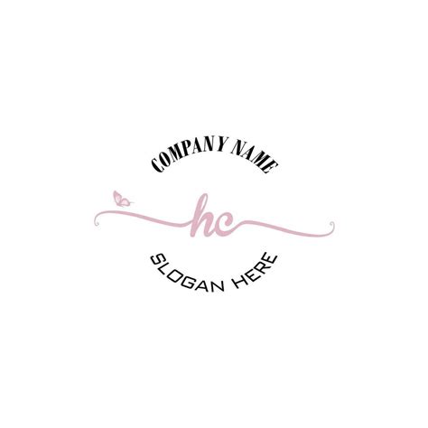HC Initial Logo Monogram Butterfly Handwriting Signature 34080506 Vector Art At Vecteezy