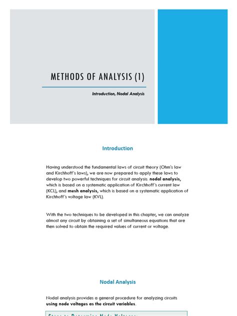 dc circuits methods of analysis part 1 pdf electrical network