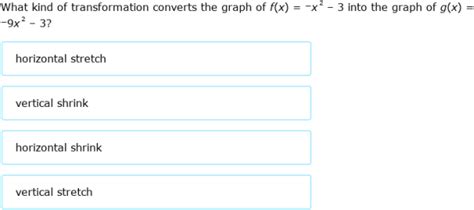 IXL Describe Function Transformations Algebra Practice