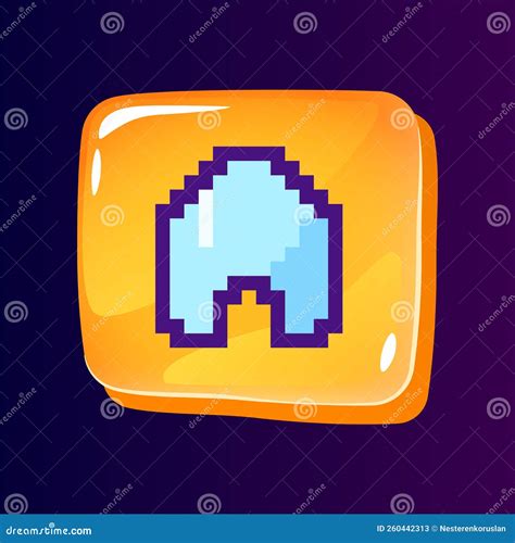 Home Glossy Ui Button With Pixelated Color Icon Stock Vector Illustration Of Arcade Page