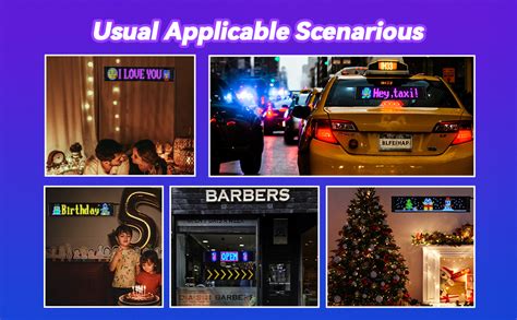 Amazon Com Programmable Flexible LED Car Window Sign Bluetooth App Control Custom Text