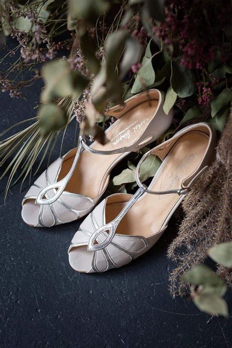 Brautschuh In Ivory Und Silber Mimosa Bridal Shoes Ivory Bridal