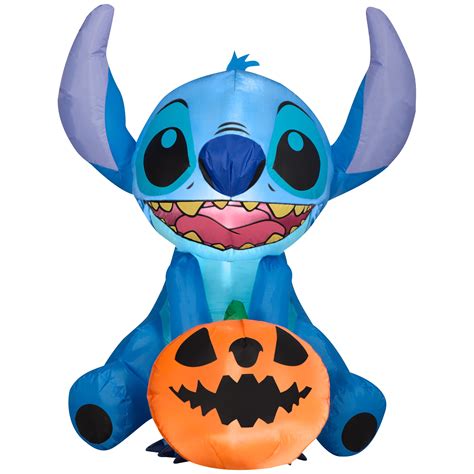 Gemmy Airblown Inflatable Stitch Wjol Disney 3 Ft Tall Multi Brickseek