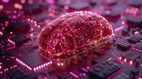 Generative Ai Illustration A Futuristic Human Brain Connected To Advanced Technology With