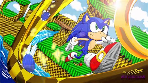 Sonic The Hedgehog Green Hill Zone X Wallpaper Teahub Io